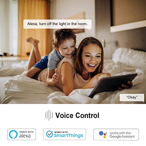 3-Way/Single Pole Smart WiFi Light Switch, Needs Neutral Wire, On/Off Control, in-Wall, No Hub Required, Compatible with Alexa/Google Home, ETL and FCC Listed (WF30S)