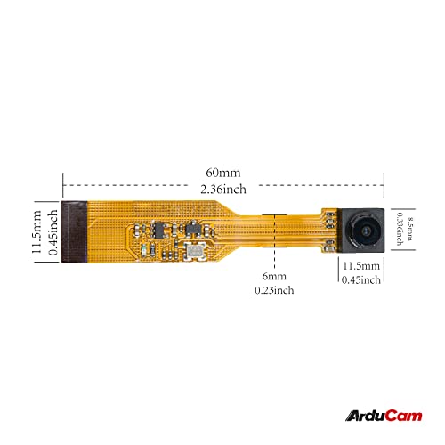 Arducam for Raspberry Pi Zero Camera Module Wide Angle 120°, 1/4 Inch 5MP OV5647 Mini Camera with Flex Cable for Pi Zero and Pi Compute Module
