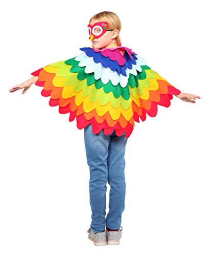 Dress Up America Parrot Costume - Cute, Fun, Flying Parrot Costume for Kids (Toddler 4/Small 4-6)