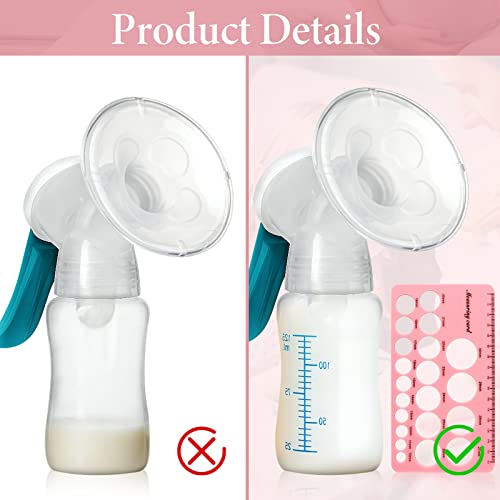 2 Pack Silicone Nipple Ruler, Flange Size Measure for Nipples, Soft Silicone Nipple Measurement Tool for Flanges, Breast Pump Sizing Tool with Holes & Millimeter Scale for Accurate Measurement