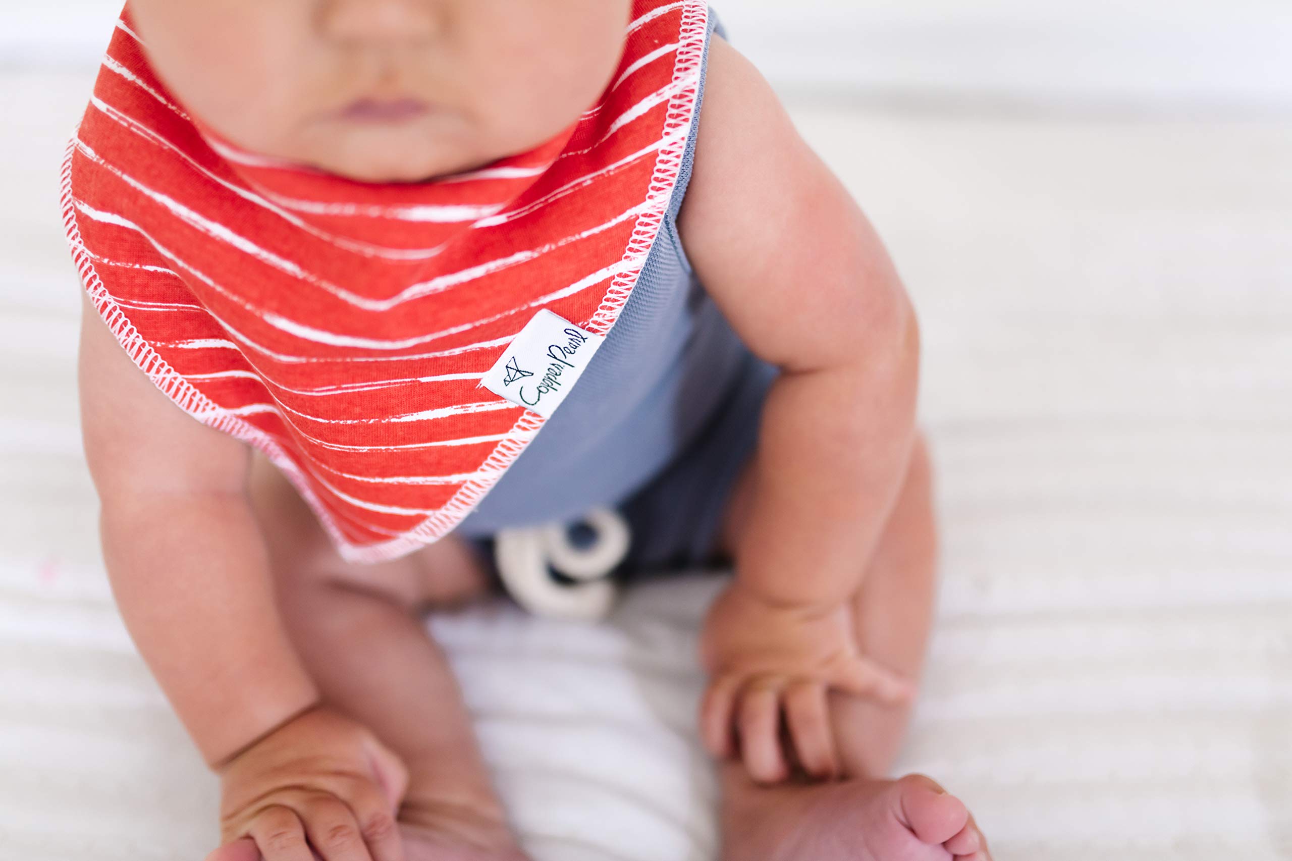 Copper Pearl Baby Bandana Drool Bibs for Drooling and Teething Gift Set 'Nautical' (Pack of 4)