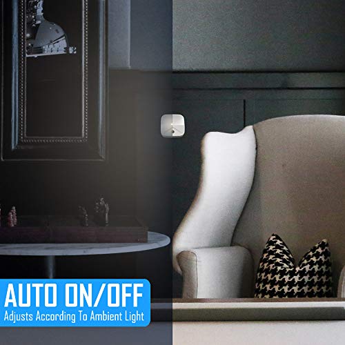 Aultra Night Light LED Night Lights Plug Into Wall - Super Smart Dusk to Dawn Sensor Activated, Automated On & Off, Used for Kitchen, Bathroom, Home Improvement, Bedroom β 4 Pack