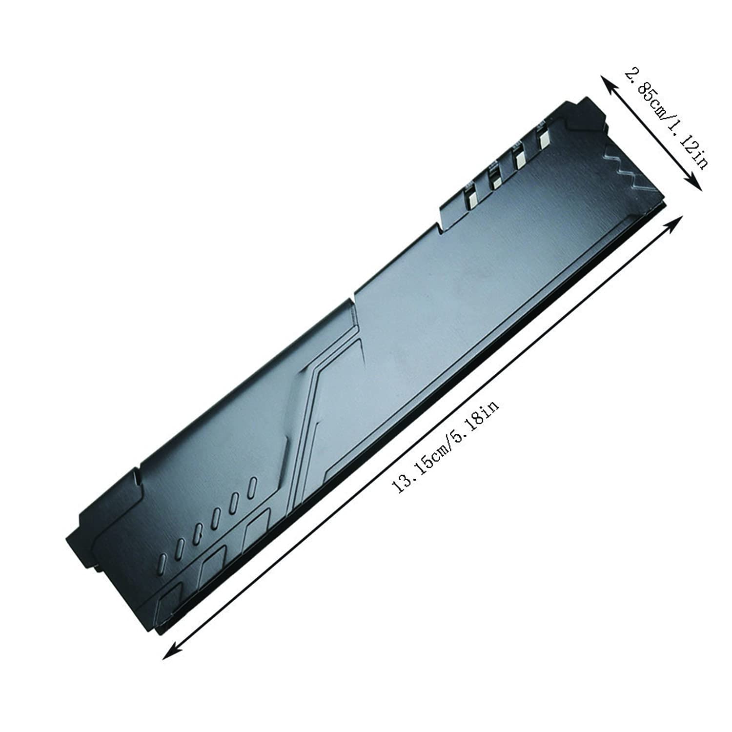 SJZBIN Memory RAM Cooler 2PCS Black Cooling Vest Fin Heat Sink Radiation Dissipate for DIY PC Game DDR DDR2 DDR3 DDR4