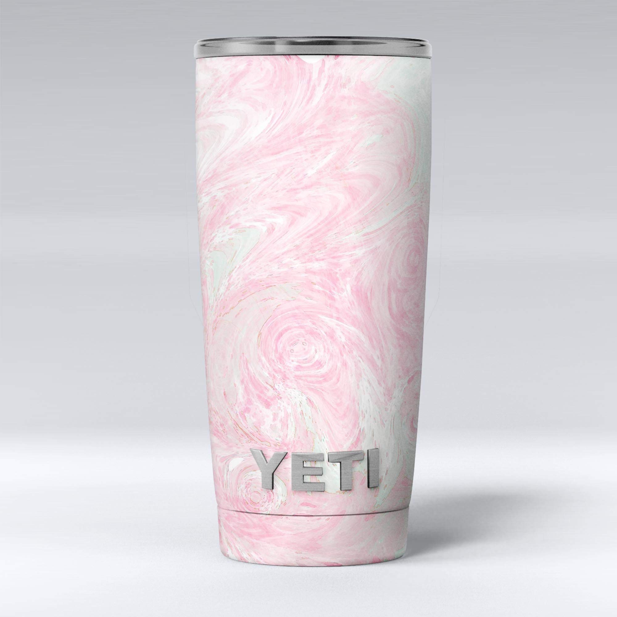 Design Skinz Pink and Teal Slate Marble Surface - Skin Decal Vinyl Wrap Kit Compatible with The Yeti Rambler Cooler Tumbler Cups