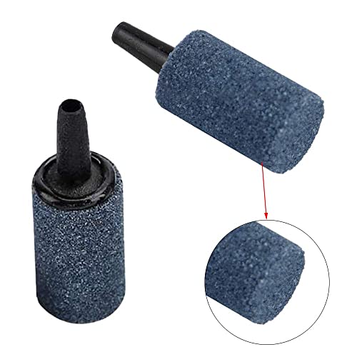 50 Pack 1 Inch Air Stone,Aquarium Air Stones, Cylinder Bubble Diffuser Airstone Fish Tank Bubbler Air Pump Accessories for Aquariums Hydroponics Grey (50 Pack)