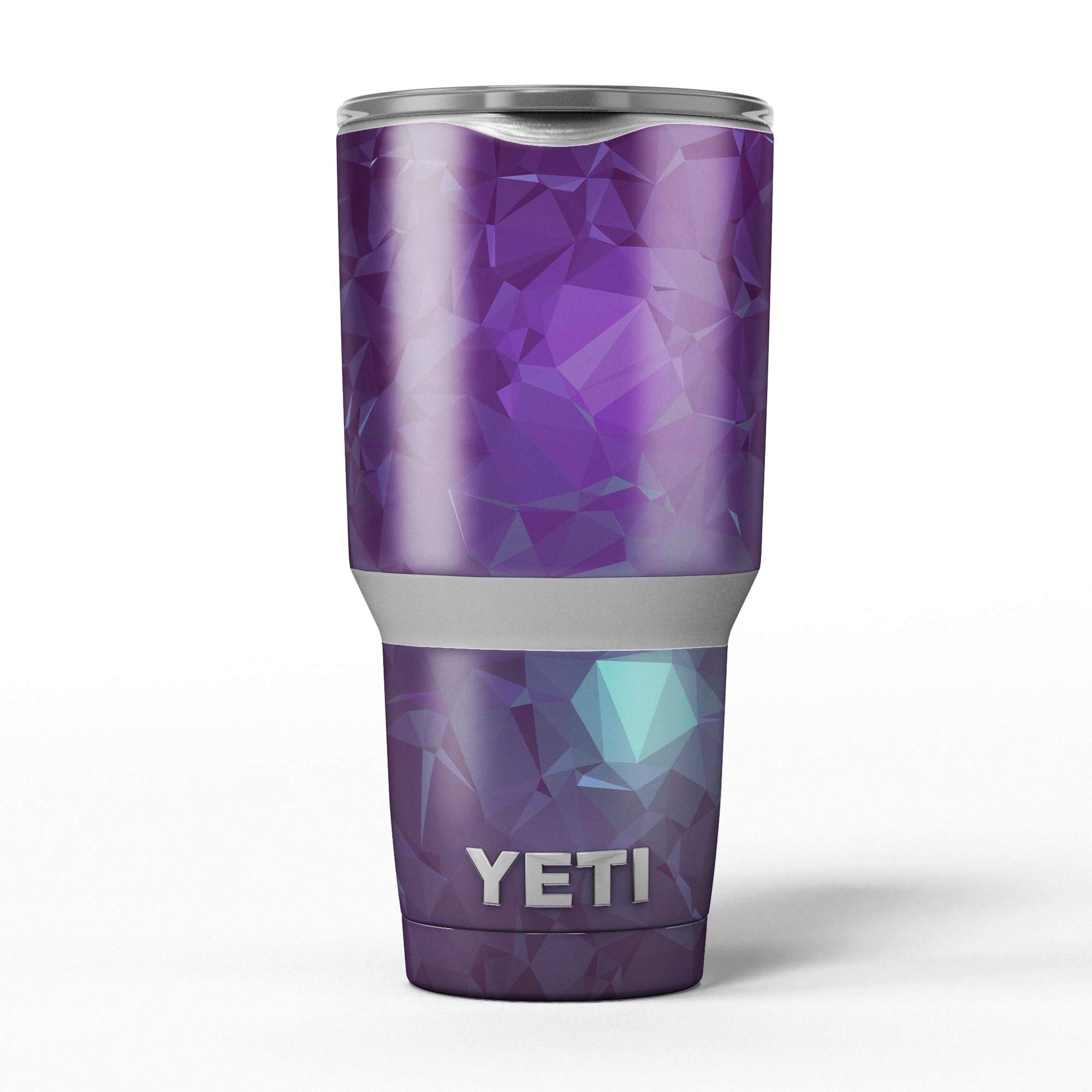 Design Skinz Purple Geometric V11 - Skin Decal Vinyl Wrap Kit Compatible with The Yeti Rambler Cooler Tumbler Cups
