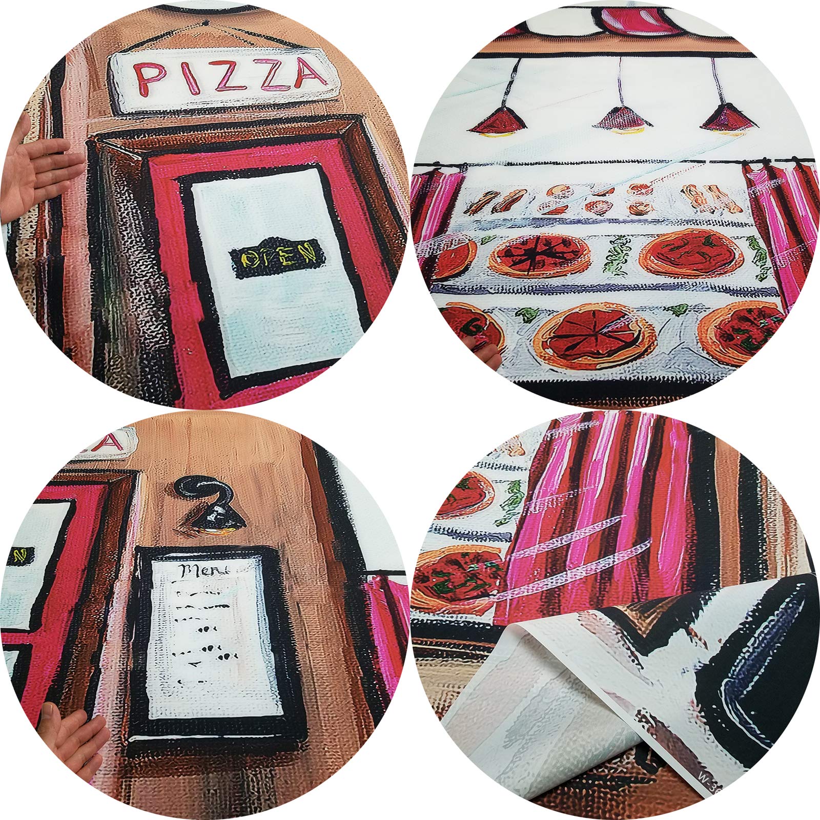 AOSTO 6.5x5ft Pizza Shop Photo Background Newborn Baby Shower Cake Table Decorations Banner Kids Birthday Party Photo Backdrop Studio Props W-3668