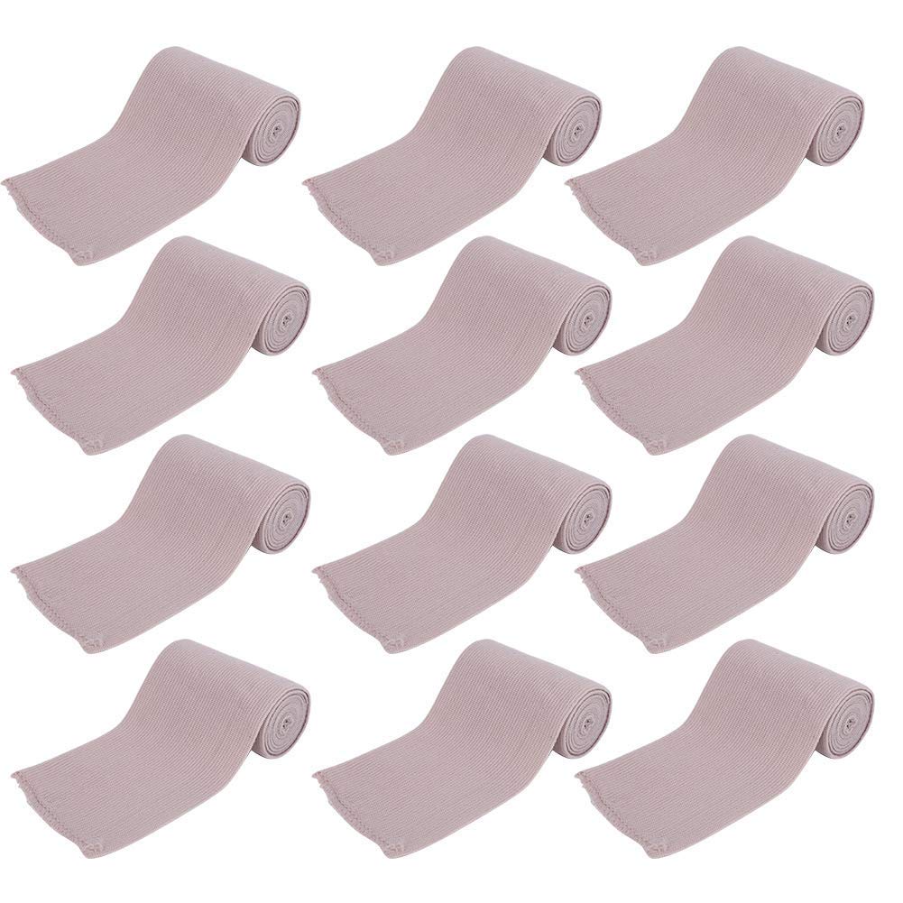12 PCS Elastic Bandage Wrap,Bandage Compression Elastic Wound Dressing Comfortable for Sports Injury Emergency Aid Tool(7.5cm x 4.5m)