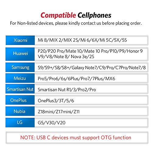 64GB Flash Drive, Aiibe Thumb Drive Memory Stick Jump Drive Pen drive 64 GB USB 3.0 Type C Retractable Capless Dual USB OTG Flash Drives for USB C Smartphones, Samsung Galaxy S8 S9, Tablet, Mac and PC