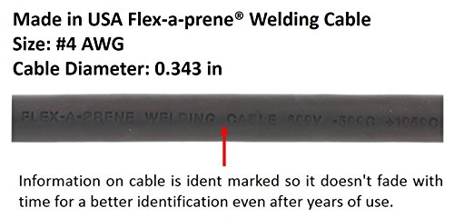 150 Amp Welding Leads Assembly Set - Dinse 10-25 Connector - #4 AWG Cable (15 FEET Each Lead)