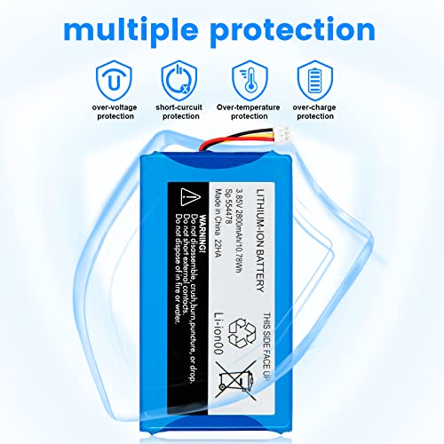 7717 Replacement for Infant Optics DXR-8 Pro Battery Sp 554478 3.85V 2800mAh Lithium Ion Battery (Not Compatible with DXR-8 Baby Monitor)