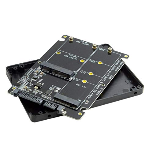 2 in 1 Combo M.2 NGFF B-Key & mSATA SSD to SATA 3.0 Adapter Converter Case Enclosure