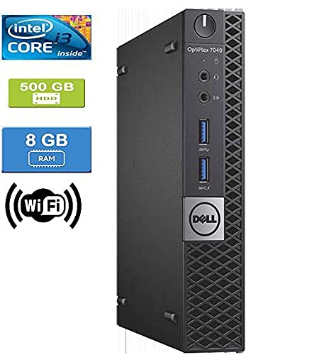 DELL 7040 Micro Intel Core i3-6100T 3.20 GHz, 8GB, 500GB HDD, Win 10 Pro (Renewed)
