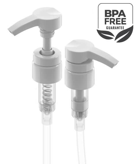 Shampoo/Conditioner Pumps, 4 Pack, for 1 Liter Bottles (White)