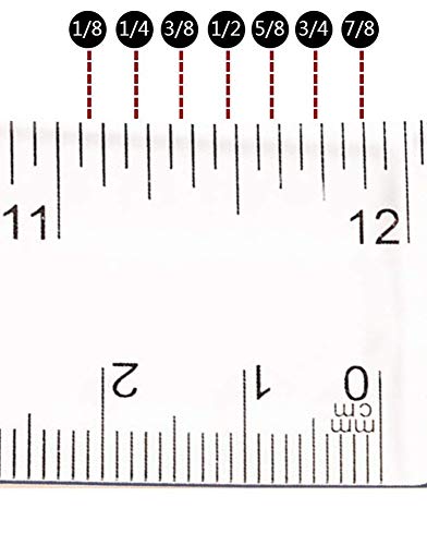 30 Pack Clear Plastic Ruler 12 Inch Flexible Ruler Straight Ruler With Inches and Metric for School Classroom Office
