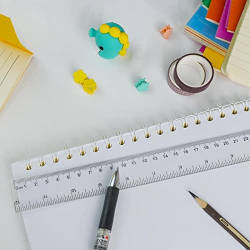 30 Packs Clear Plastic Ruler 12 Inch Straight Ruler with Centimeter and Millimeter, Metric Rulers Bulk for Kids Classroom School Office