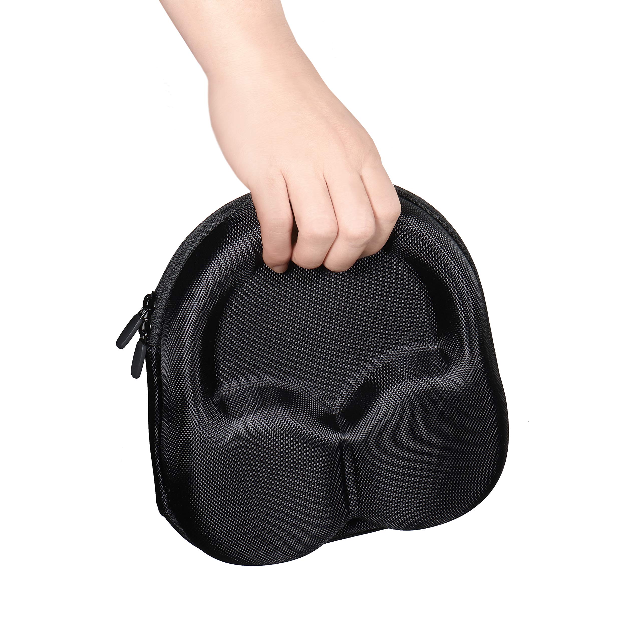 Alltravel Headphone Case Compatible with Bose QC35, QC25, QC15, QC3, QC2, Sony MDRXB950, MDRXB650, MDRaccessories, Elastic Secure Strap, Matte Black Surface with Plush Lining