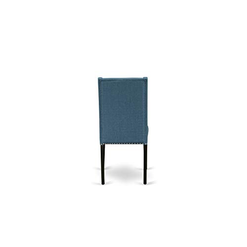 East West Furniture Dining Set NOFL5-BLK-21, Black