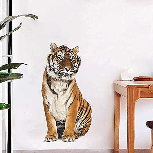 CozyDecor Tiger Wall Decal Sticker for Bedroom Kids Room, Tiger Decorations for Home Living Room Bedroom Playroom