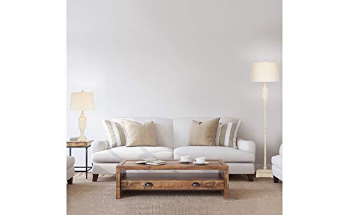 Catalina 22798-000 Rustic Farmhouse Faux Wood Urn Floor Lamp, 59", Distressed White