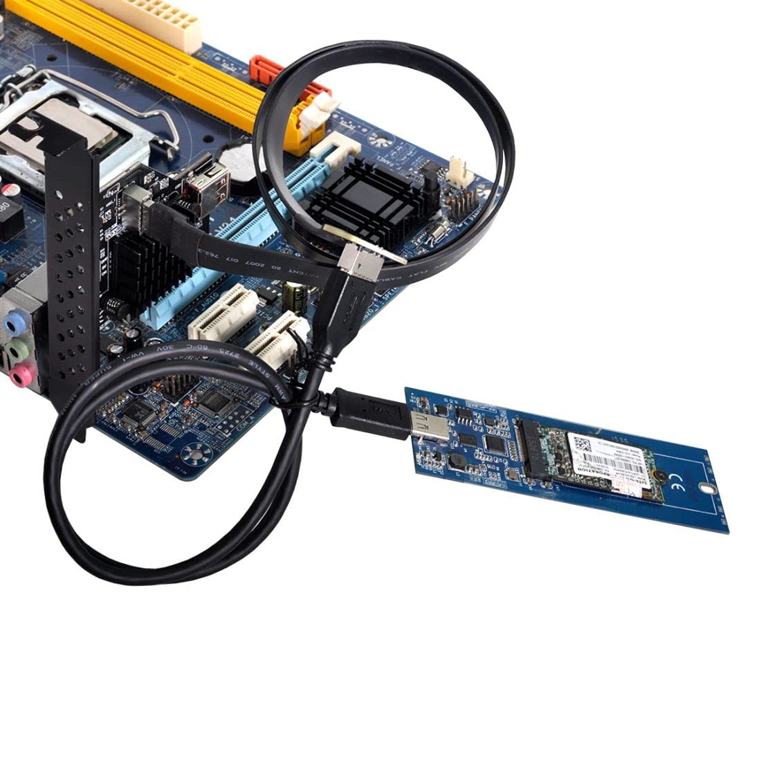 chenyang USB 3.2 Gen 2 USB 3.1 Type-E Front Panel Socket Motherboard Header Extension Cable 50cm