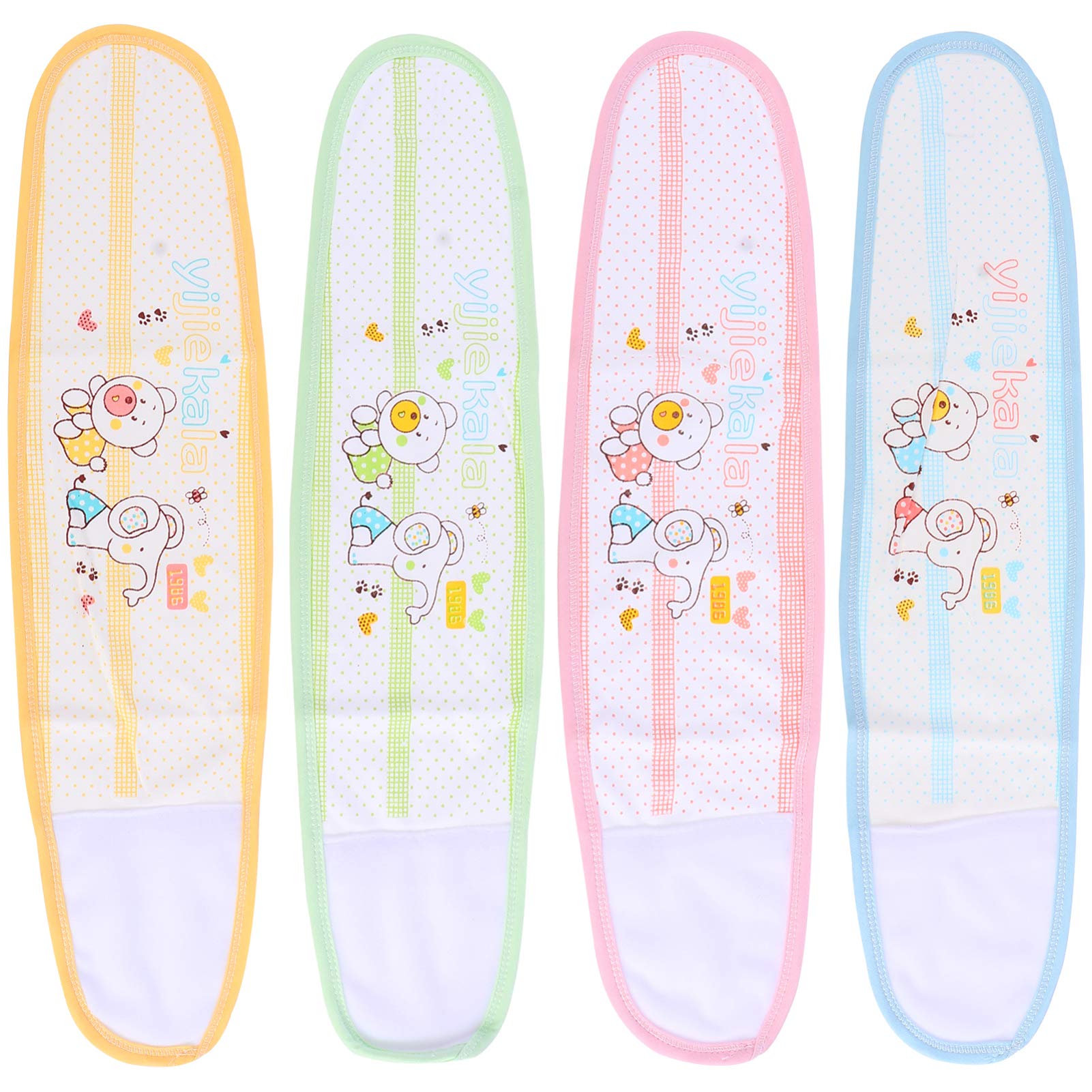 EXCEART 4pcs Baby Umbilical Hernia Belt Baby Belly Button Cord Band Infant Belly Wrap Adjustable Navel Belly Band