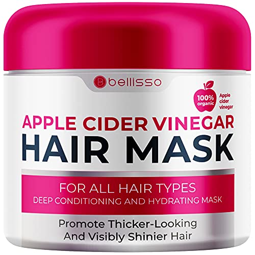 Apple Cider Vinegar Hair Conditioner Mask - Sulfate SLS Paraben Free Deep Treatment with Argan Oil for Dry Damaged Hair - Split End Moisturizer, Hydrating Conditioning Product for All Hair Types.