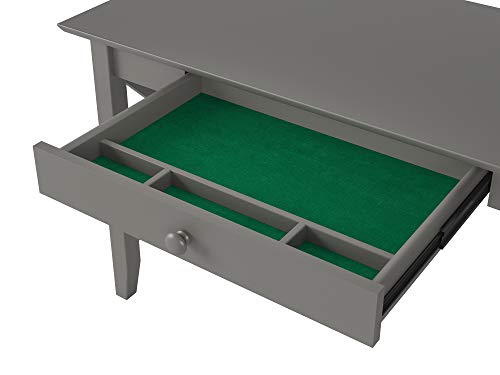 AFI Lexi Desk with Drawer and Charger Grey