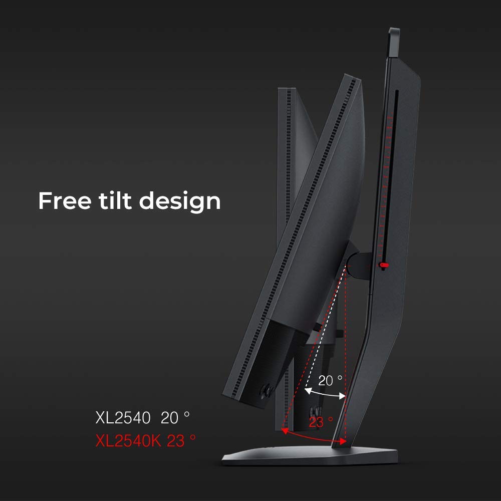 BenQ Zowie XL2540K 24.5 inch 240Hz Gaming Monitor | Smaller Base | Flexible Height & tilt Adjustment | XL Setting to Share | Customizable Quick Menu (Renewed)