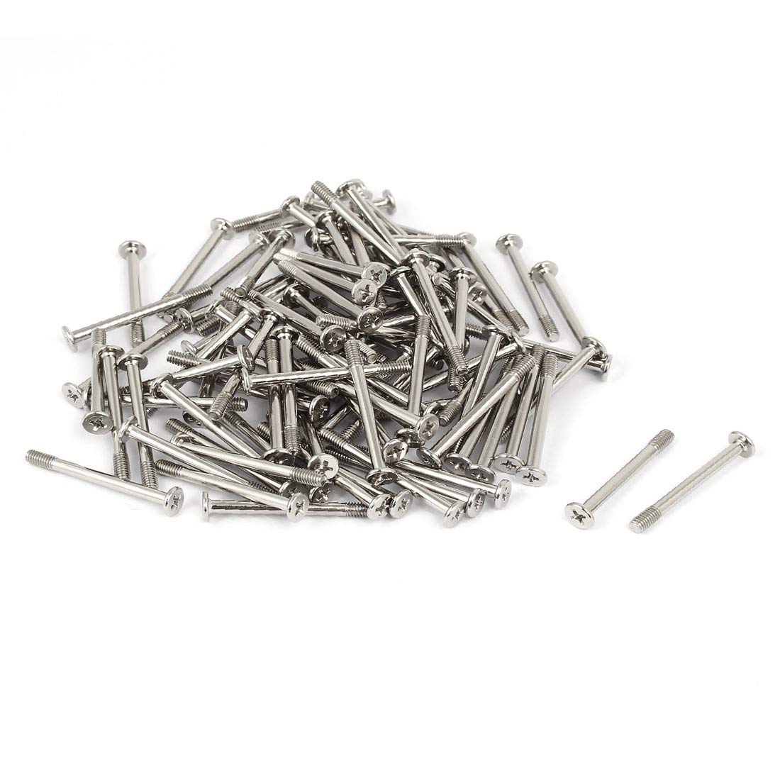 New Lon0167 M4 x Featured 40mm Flat Head reliable efficacy Phillips Computer PC Case Fan Screw Silver Tone 100pcs(id:15b a1 5a 6ca)