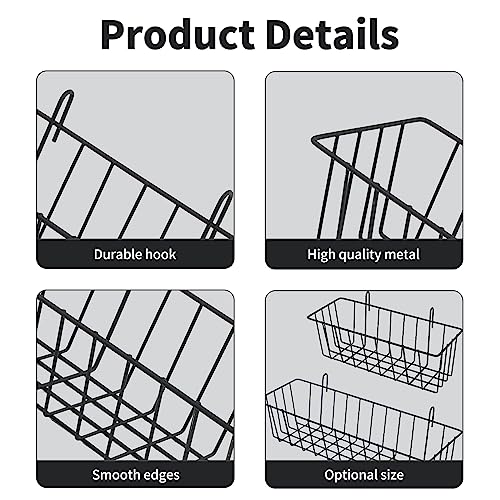 2 PCS Rabbit Hay Feeders Heavy Duty Metal Hay Holders Racks for Bunny Guinea Pig Chinchilla Cage Accessories (S+L)