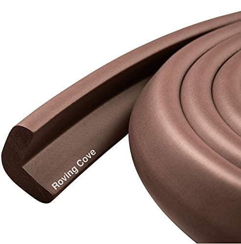 27ft Edge 8 Corners - Bundle & Save - RovingCove HeftyFit Edge Guard (9ft Edge Only, Coffee Brown) + RovingCove HeftyFit Edge Corner Guards (18ft Edge 8 Corners, Coffee Brown)