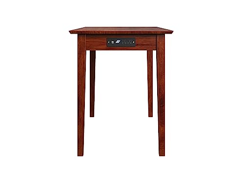 AFI, AH12114, Shaker Desk with Drawer and Charging Station, Walnut
