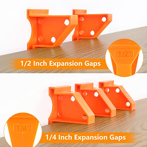 30 Pieces Flooring Spacers, Laminate Wood Flooring Tools Installation Kit with 1/4" & 1/2" Gap for Vinyl Plank, Laminate Wood, Hardwood & Floating Floor Installation