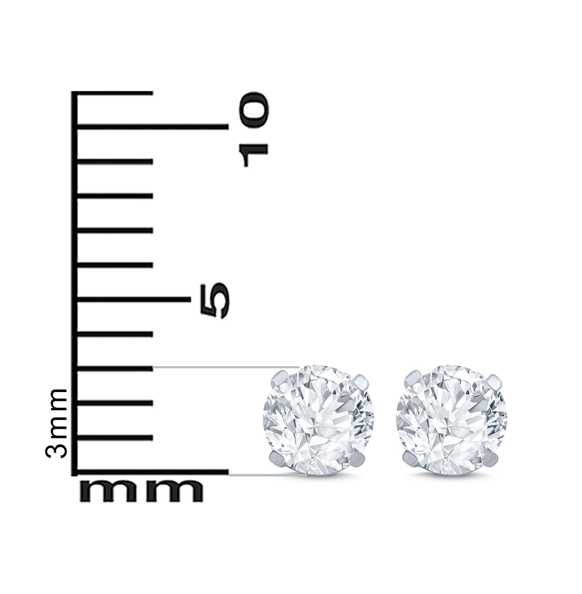 14k White Gold Diamond Stud Earring (1/4 cttw, J-K Color, I2I3 Clarity)