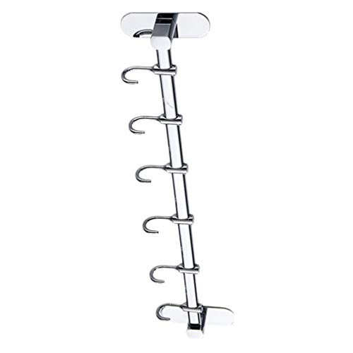 Hemoton Towel Hooks Mug Holder Scarf Hangers Wall Mounted Kitchen Hooks Coat Rack Hook Rail Hook for Coffee Mug Utensil Hat Holder Towel Robes Rack 40cm Scarf Holder Metal Hangers Mug Holder