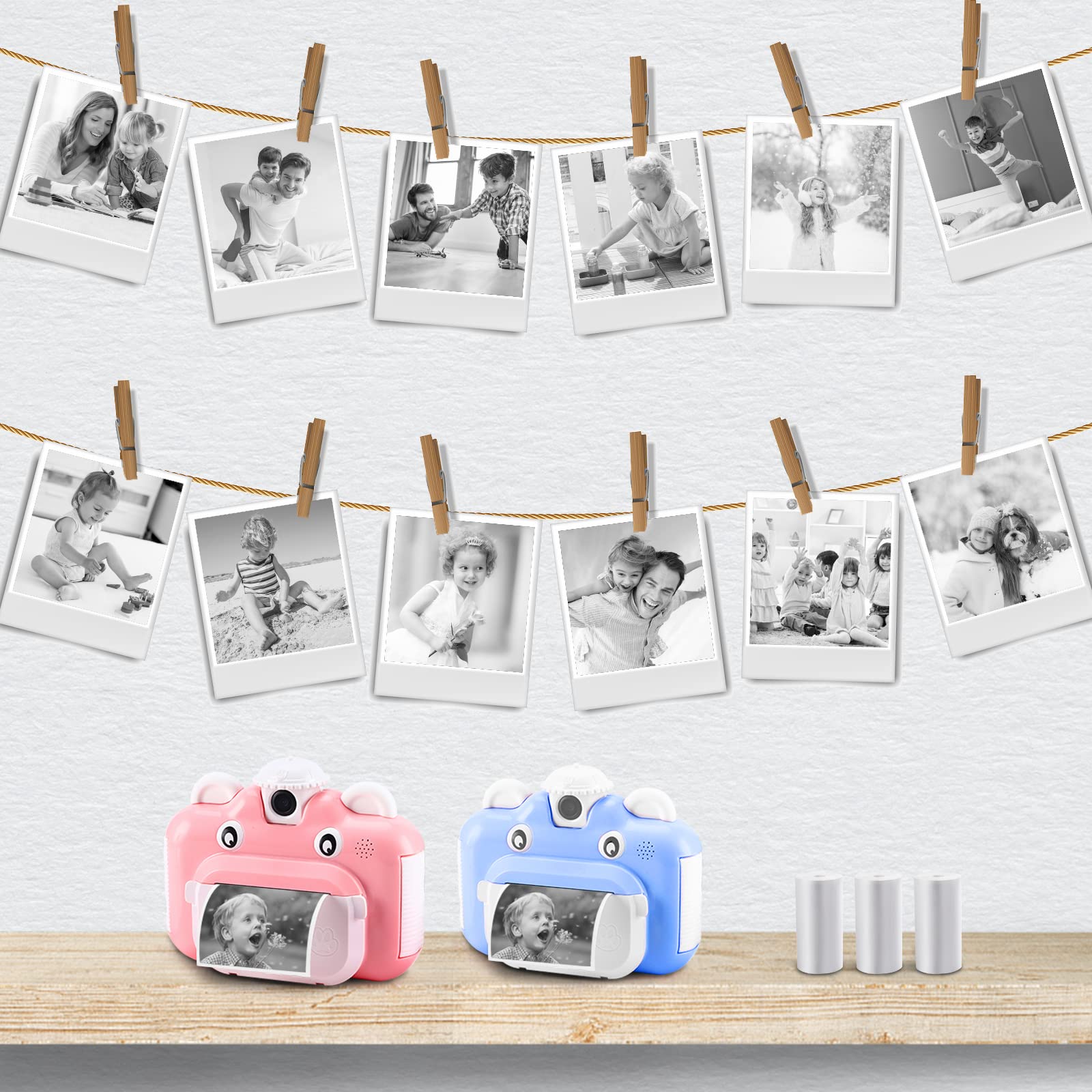 3 Rolls Refill Print Paper for Barchrons Instant Print Camera, Zero Ink Thermal Paper, Print Paper TP57A