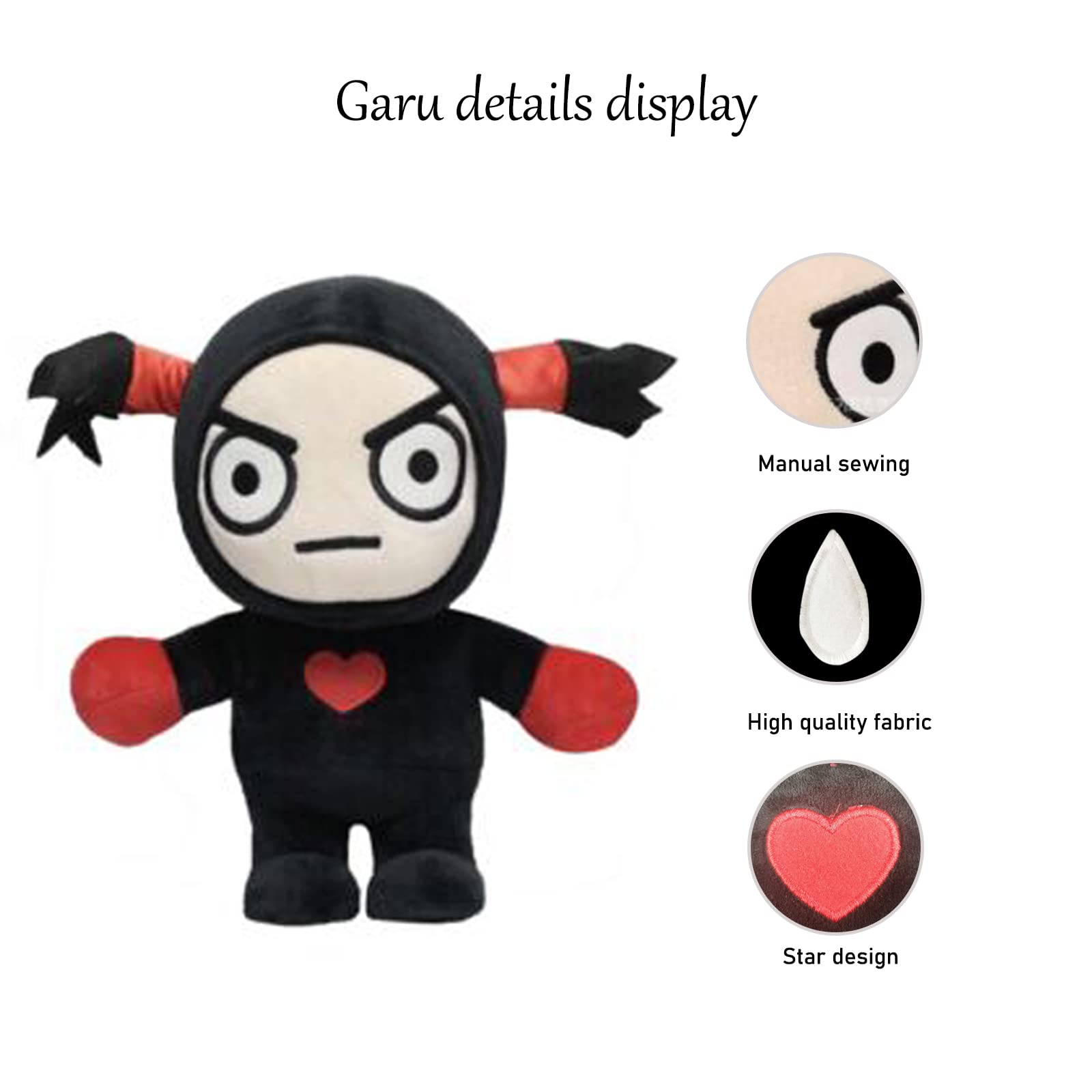 12in Standard Pucca and Garu Plush, Handmade, Easy to Clean, Built to Last, Built to Last.