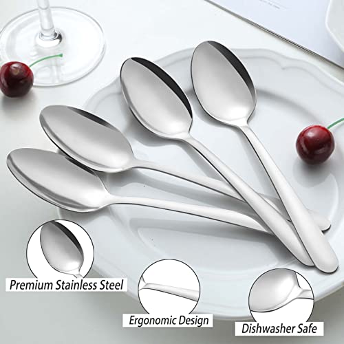 36 Pieces Teaspoons Set (6.2 inch), Pleafind Spoons Silverware, Stainless Steel Tea Spoons, Small Spoons, Mirror Polished Teaspoon, Dessert Spoons for Home, Kitchen, Restaurant, Dishwasher Safe