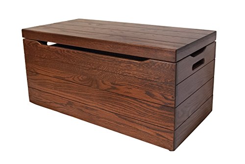 36” Wooden Storage Chest – Handmade Amish Hope Chest – Storage Trunk w/Anti-Slam Hinges – Solid Wooden Chest w/Handles – Clothing, Keepsake & Blanket Chest (Oak Wood, Michaels Stain, 36”)…