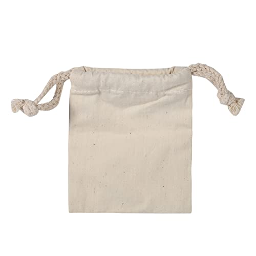 Oumefar Large Capacity Drawstring Storage Bag Natural Cotton Drawstring Storage Laundry Sack Dirty Clothes Bag for Travel Home Use