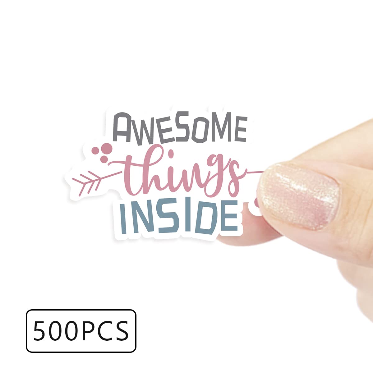 Wailozco Awesome Things Inside Stickers,Thank You Stickers,Handmade Stickers,Small Shop Stickers,Envelopes Stickers for Small Business, Online Retailers,Handmade Goods,500 Labels Per Roll