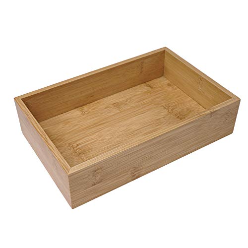 Aviboo Cabinet Drawer Organizer and Storage Tray Box Dividers Set Made of Bamboo Wood, Multipurpose Holder for Craft, Sewing, Office, Bathroom, Kitchen (1, 5.9x9.1x2.2 inch)