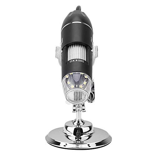 Oumefar LED Digital Microscope 50X to 500X 2MP USB Magnifier 8 LED Magnification Endoscope Camera Magnifier PC Video Camera with Stand(Support USB UVC Protocol Equipment)