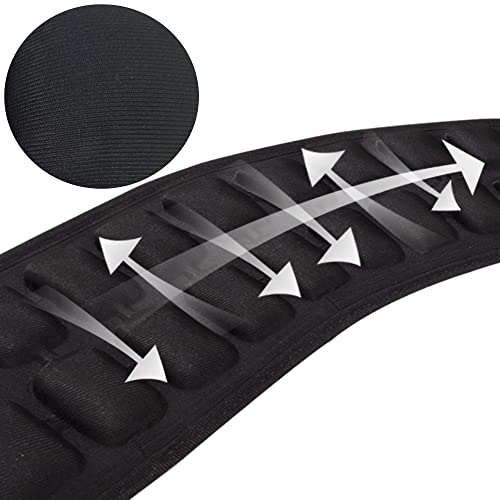 2 Pcs Universal Shoulder Strap Pads Replacement Soft Air Cushion Covers for Car Seatbelt Camera Guitar Bags Backpack - Black