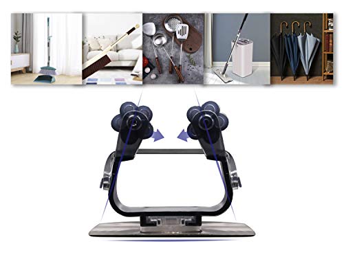ARTORA Mop and Broom Holder Wall Mounted, Self Adhesive Broom Organizer Multipurpose Tools Storage Hanging Clip for Kitchen, Bathroom, Laundry Room (6 Pack)