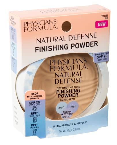Physicians Formula Natural Defense Setting Powder, Face & Finishing Powder, SPF 20 Fair | Dermatologist Tested, Clinicially Tested