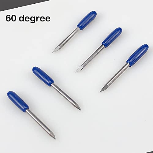 15PCS Tungsten Steel Vinyl Cutter Knife Blades 30°/45°/60° Lettering Blade Cemented Carbide Blade for Mimaki CG-60 CG-130 Cutting Plotter (15 Blades:15x30)