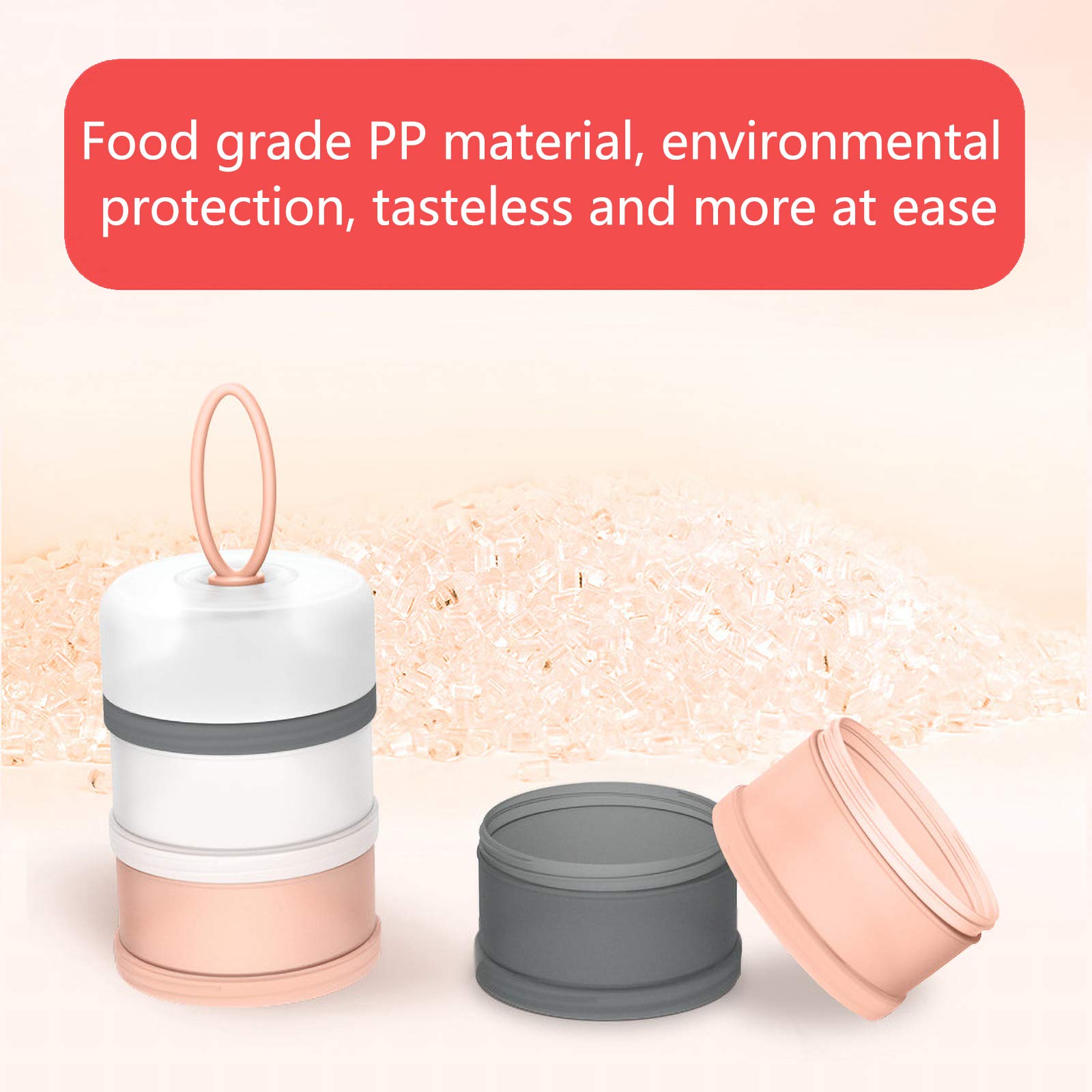 Milk Powder Dispenser Portable 4 Layer Baby Feeding Formula Storage Pot Container