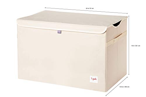 3 Sprouts Kids Toy Chest - Storage Trunk for Boys and Girls Room - Sheep